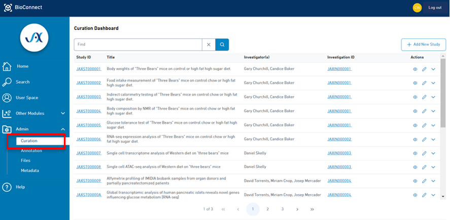 Study Curation - BioConnect Documents