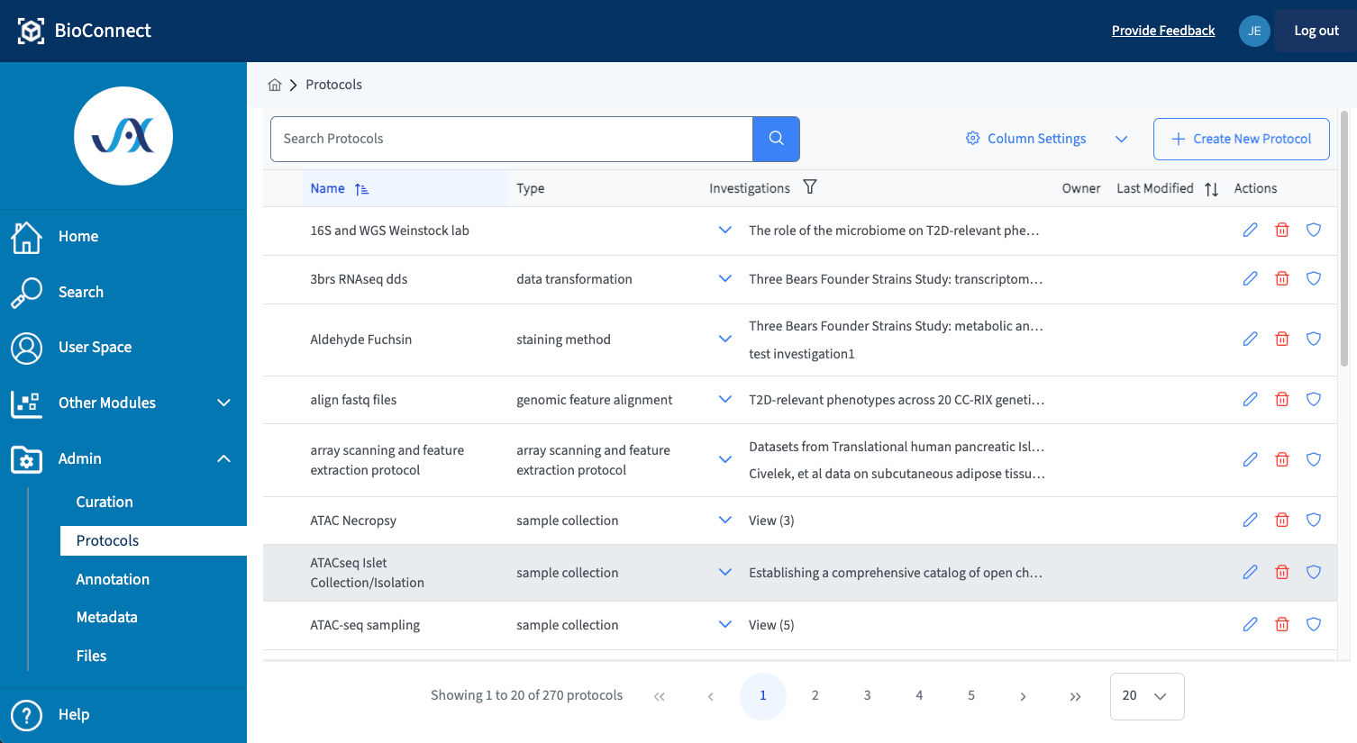 Protocol Curation - BioConnect User Guide